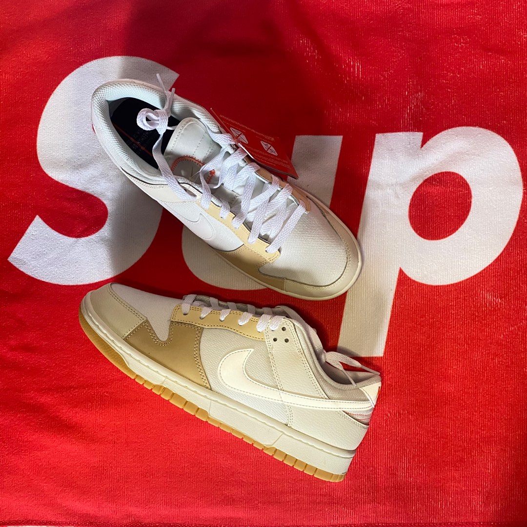 Nike dunks oil green, sanddrift, medium curry, Men's Fashion, Footwear ...