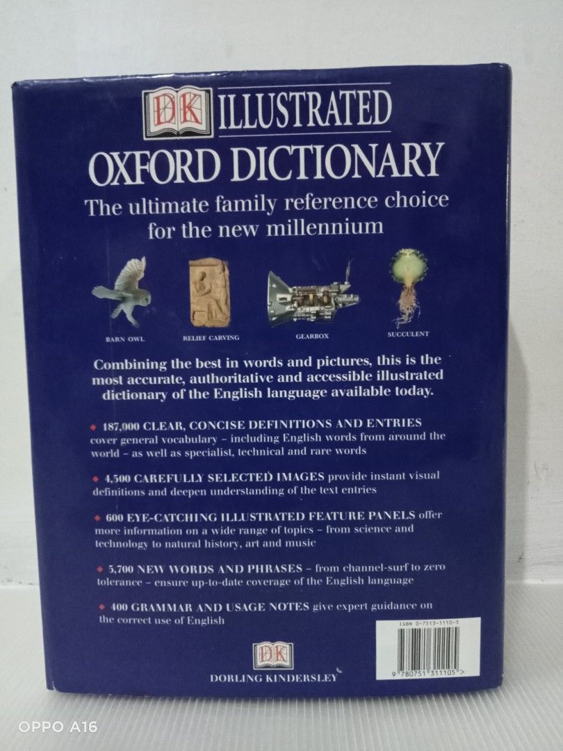 No 228 Illustrated Oxford Dictionary Book, Hobbies & Toys, Books ...