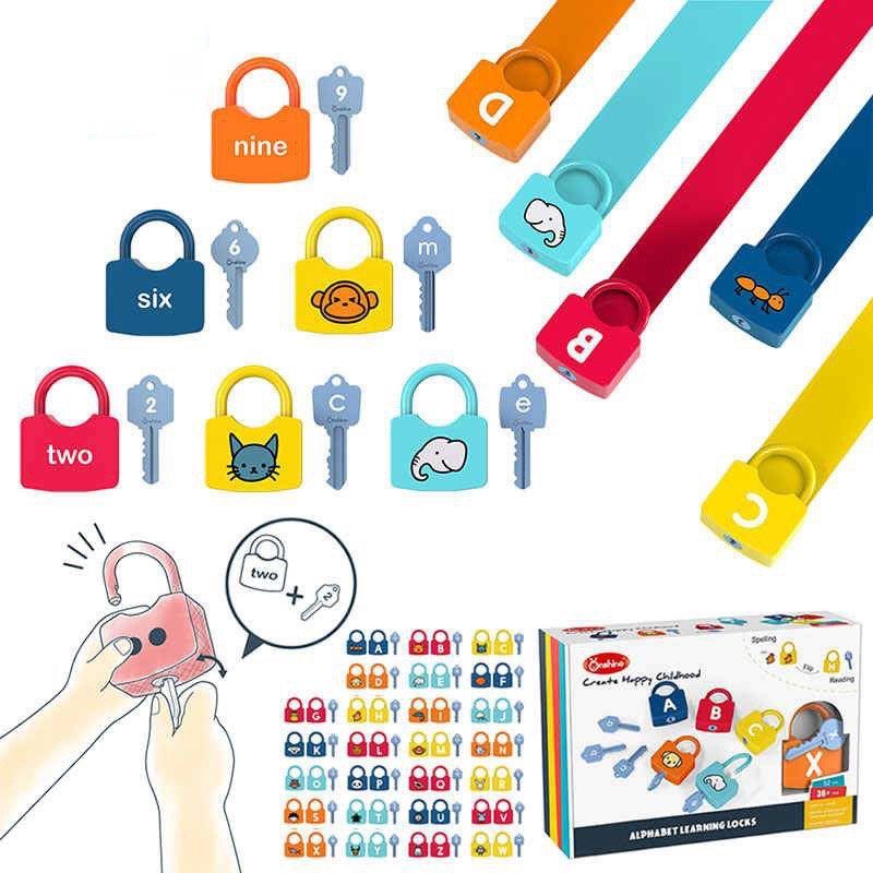 Onshine Alphabet Learning Locks and Keys, Babies & Kids, Infant ...