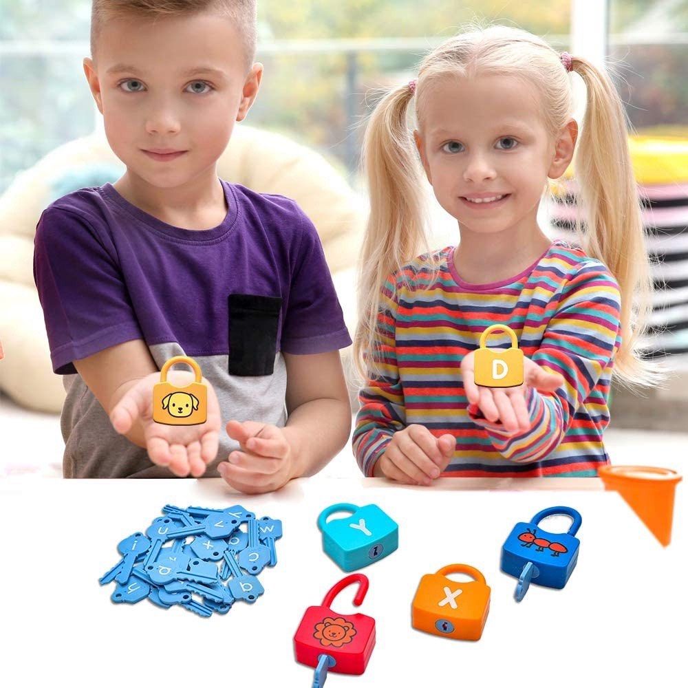 Onshine Alphabet Learning Locks and Keys, Babies & Kids, Infant ...