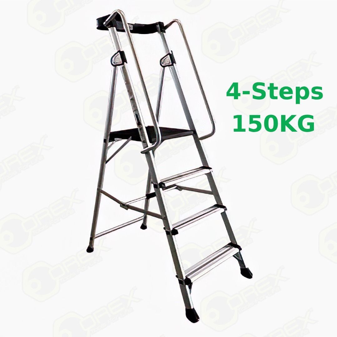 OREX Aluminum Platform Ladder 4-Steps, Furniture & Home Living, Home ...