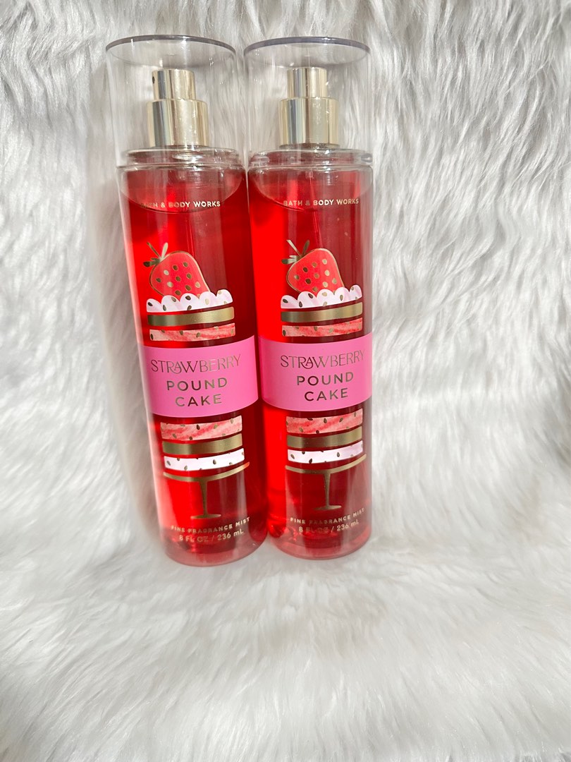Original Bath and Body Works Strawberry Pound Cake Fragrance Mist 236ml ...