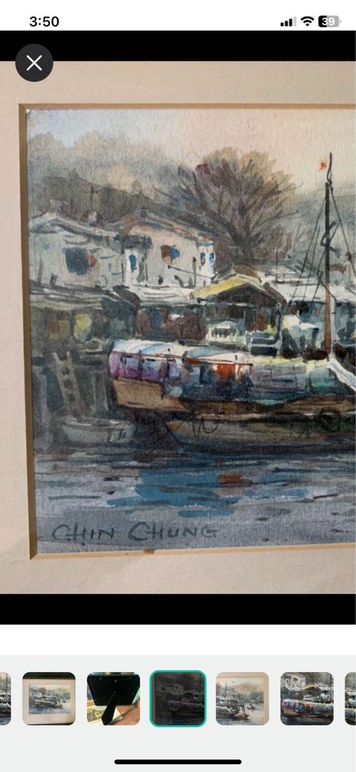 Original Signed Watercolour Painting By listed Contemporary artist Chin ...