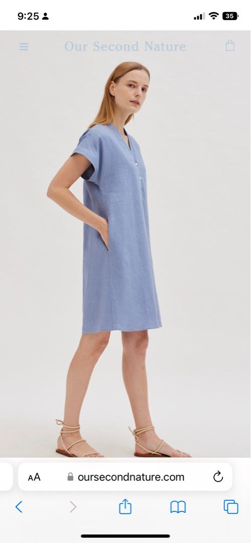 OSN Linen Boxy Dress, Women's Fashion, Dresses & Sets, Dresses on Carousell