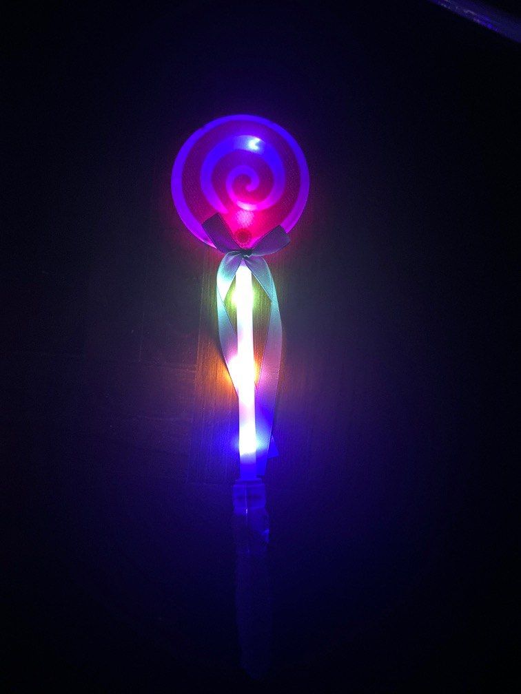 pink light up lollipop LED lightstick with ribbon, Hobbies & Toys, Toys ...