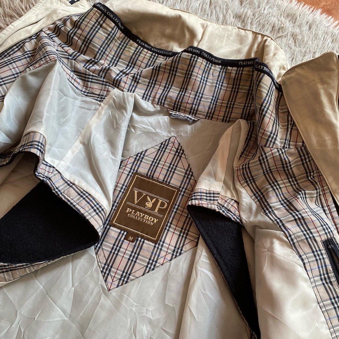 Playboy VIP coat Jacket, Fesyen Pria, Pakaian , Baju Luaran di Carousell