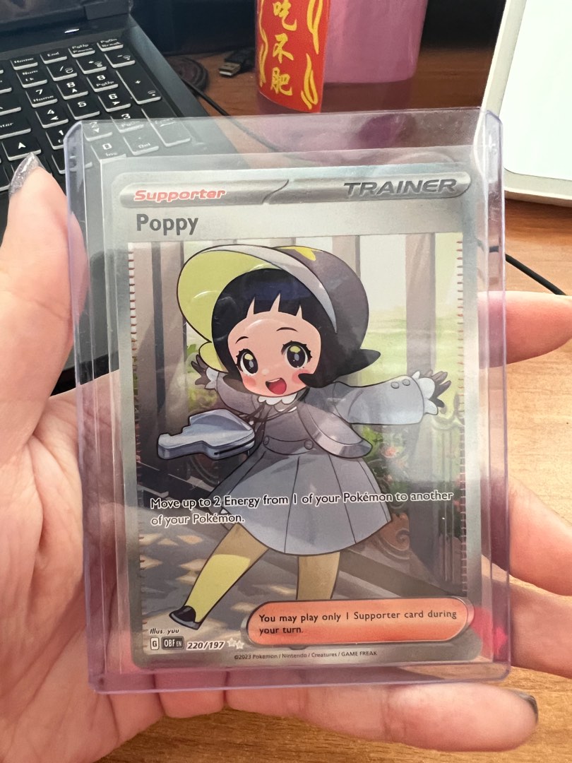 Pokemon Obsidian Flames Poppy SR, Hobbies & Toys, Toys & Games on Carousell