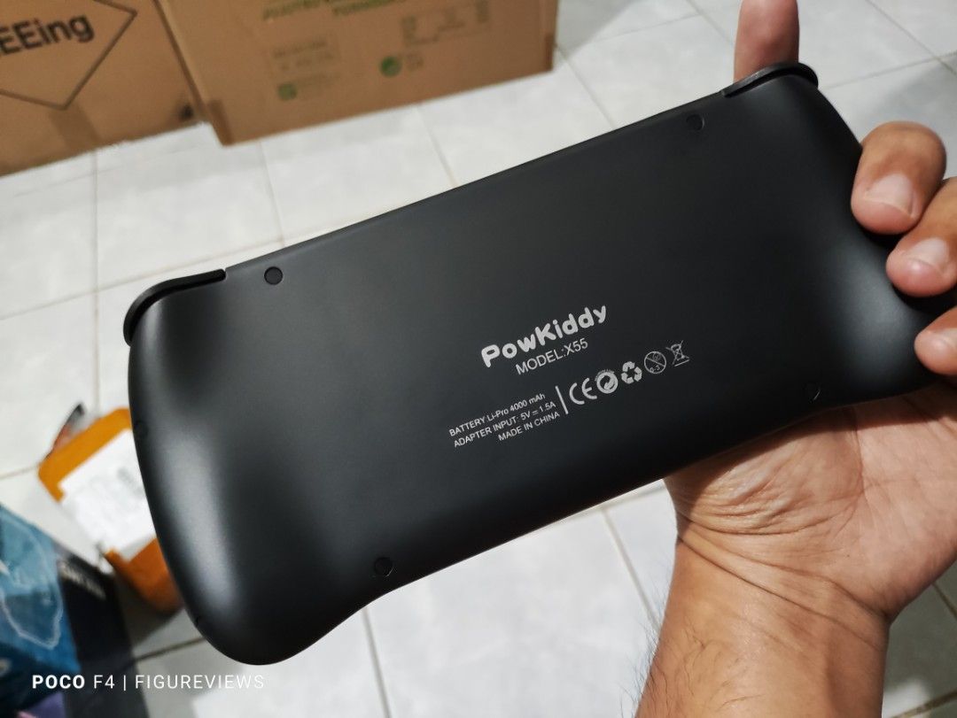 Powkiddy X55 5.5inch 720p 16GB+32GB Black Retro Handheld Console PS1 ...