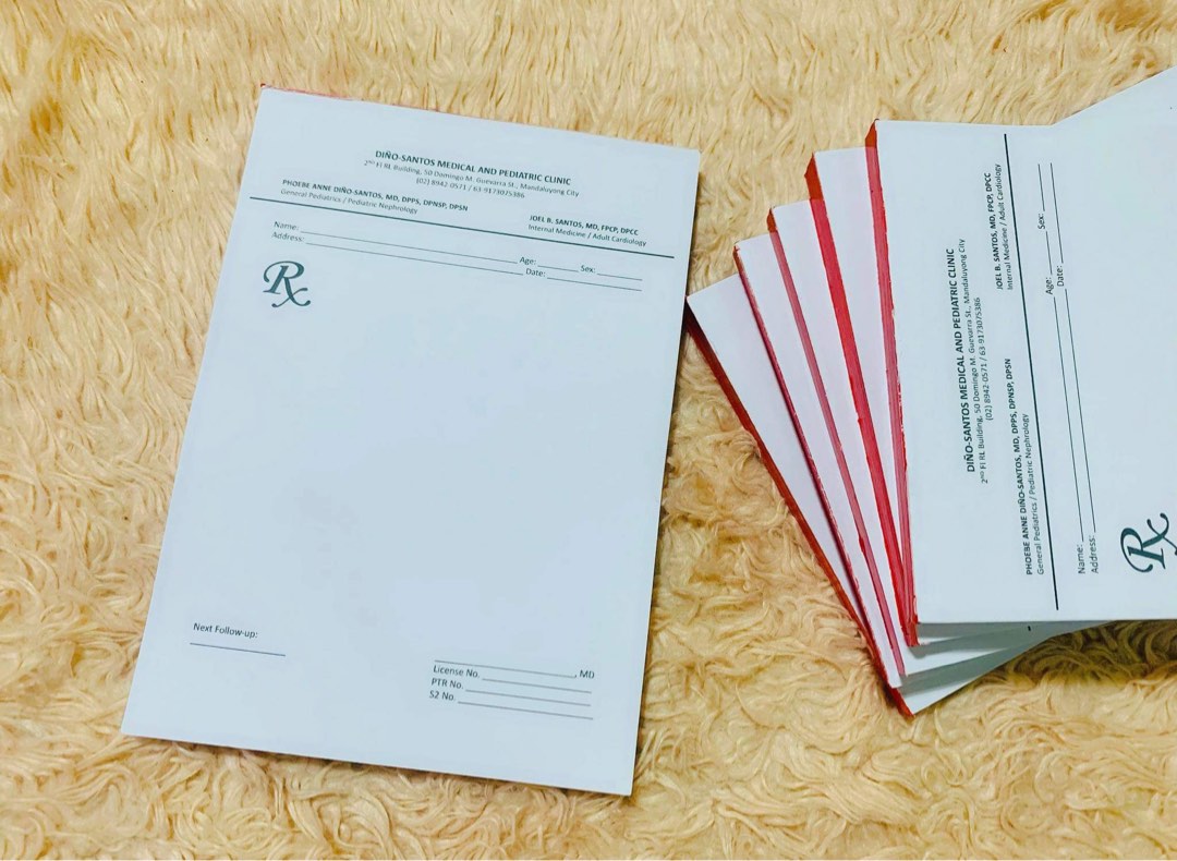 Prescription pad/RX PAD /med cert, Health & Nutrition, Medical Supplies ...