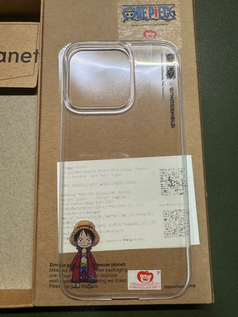 Iphone13Pro RHINOSHIELD BACKPLATE - Luffy and Pacman, free Buttons ...