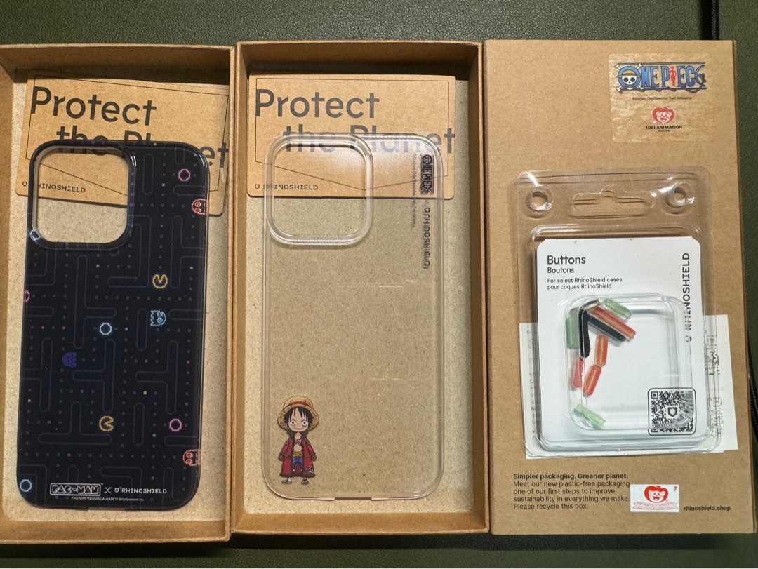 Iphone13Pro RHINOSHIELD BACKPLATE - Luffy and Pacman, free Buttons ...