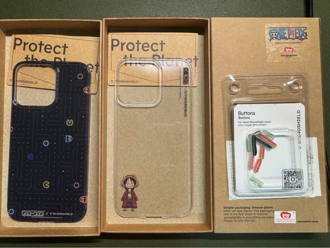 Iphone13Pro RHINOSHIELD BACKPLATE - Luffy and Pacman, free Buttons ...
