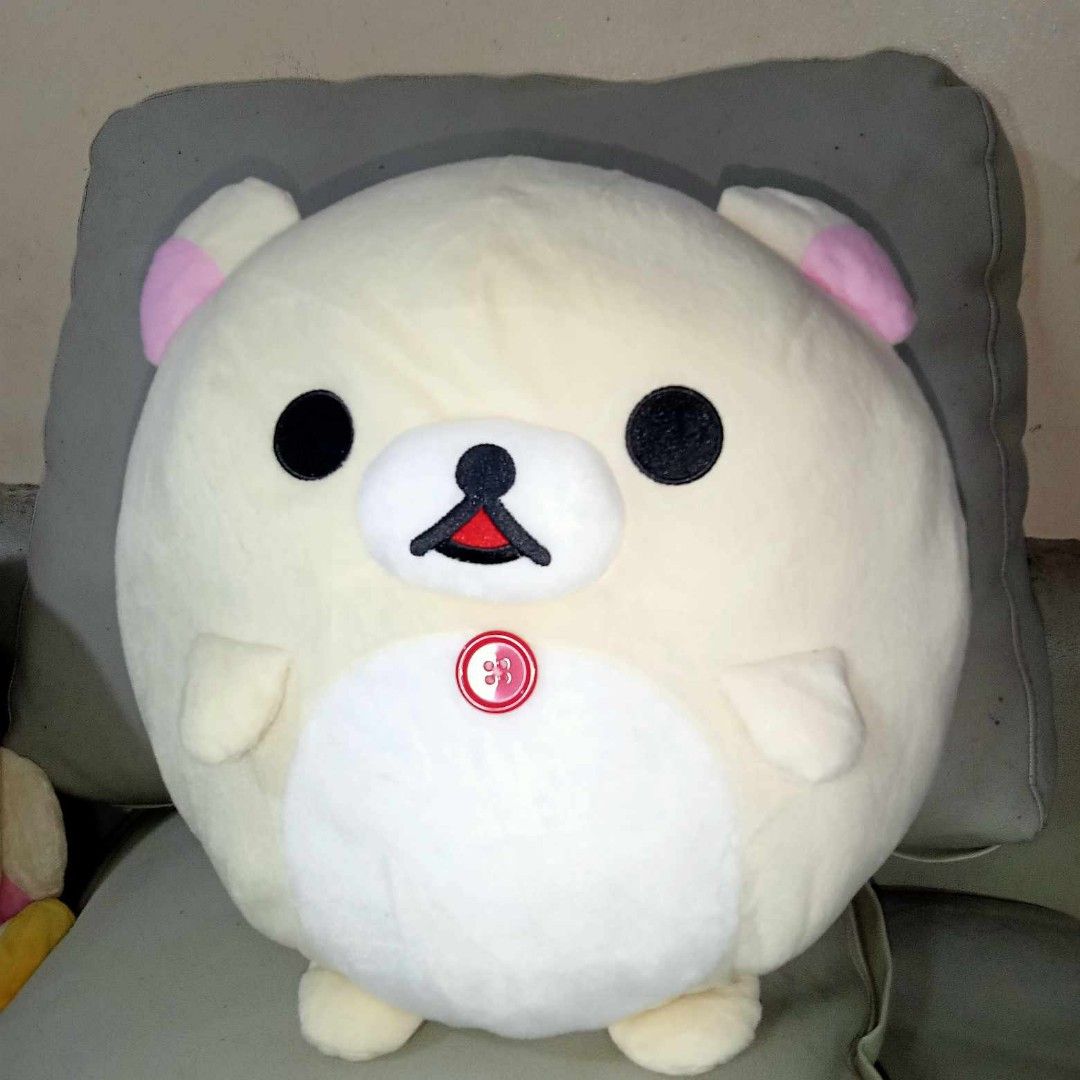 Rilakkuma Face Round Mochi Plushie Korilla, Hobbies & Toys, Toys ...