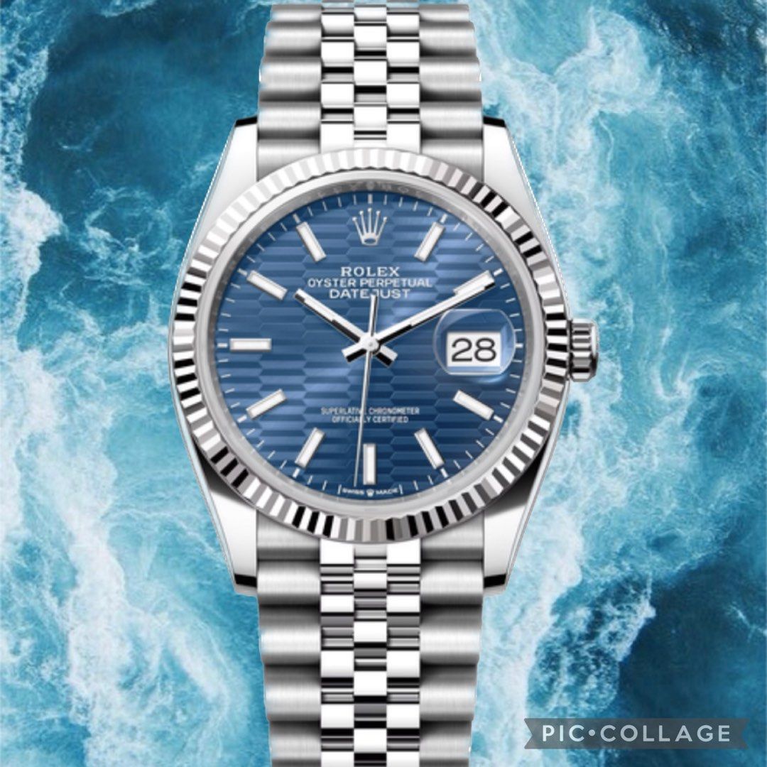 Rolex 08/23 #126234 #Datejust 36 in Oystersteel and white gold features ...