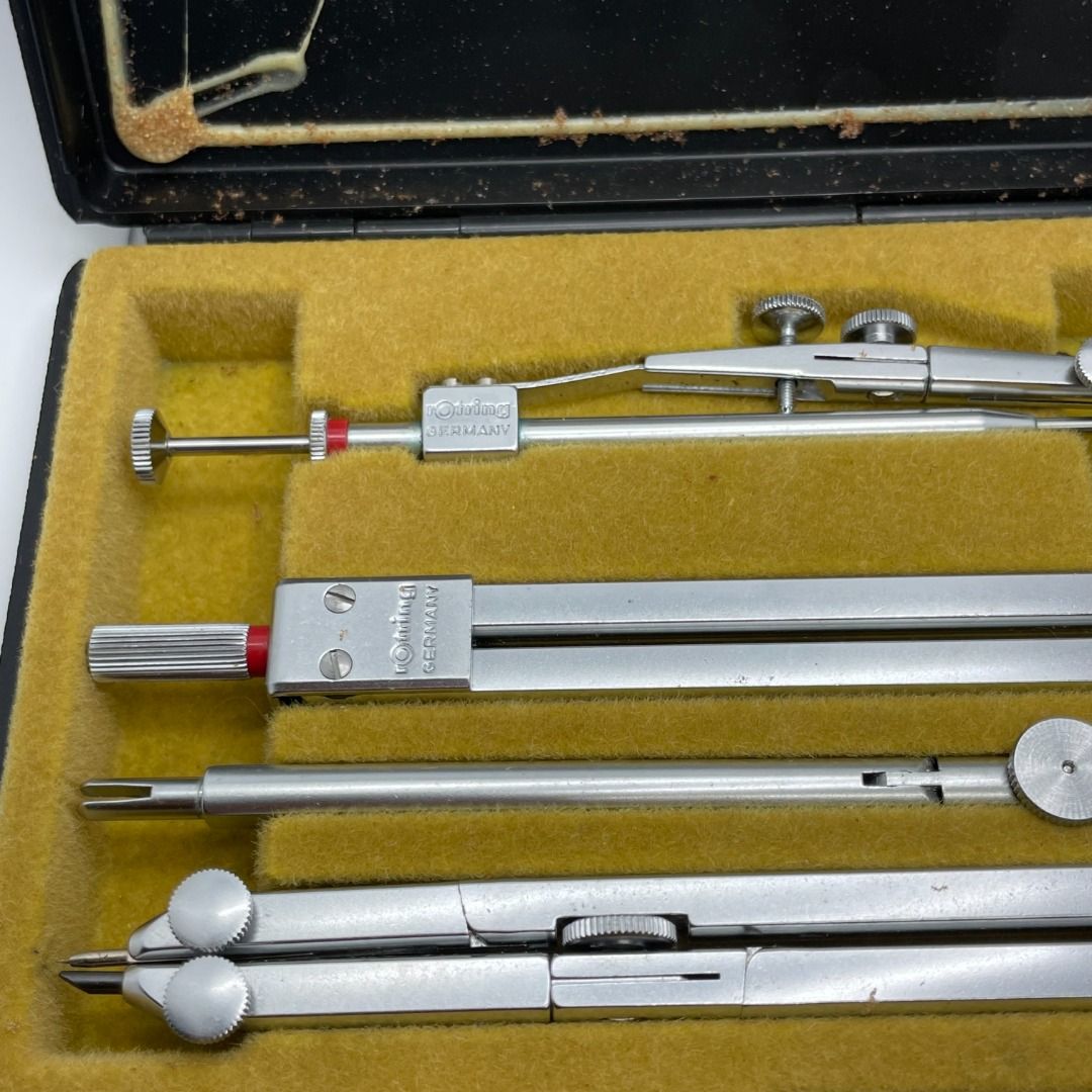 Rotring Compasses Set Technical Drawing Made in Germany, Hobbies & Toys ...