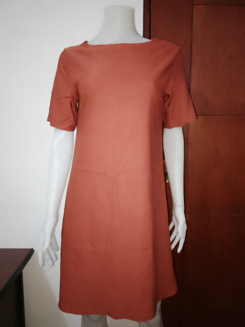 Rust color t-shirt dress, Women's Fashion, Dresses & Sets, Dresses on ...