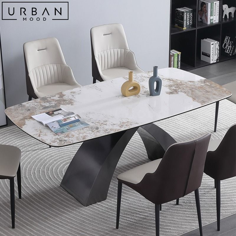 SAHA Modern Sintered Stone Dining Table, Furniture & Home Living ...