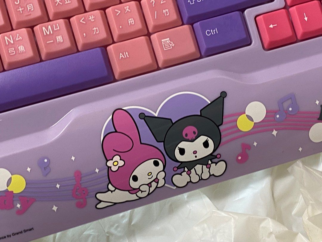 Sanrio Kuromi melody key board 2009, 電腦＆科技, 電腦周邊及配件, 電腦鍵盤及相關產品 - Carousell