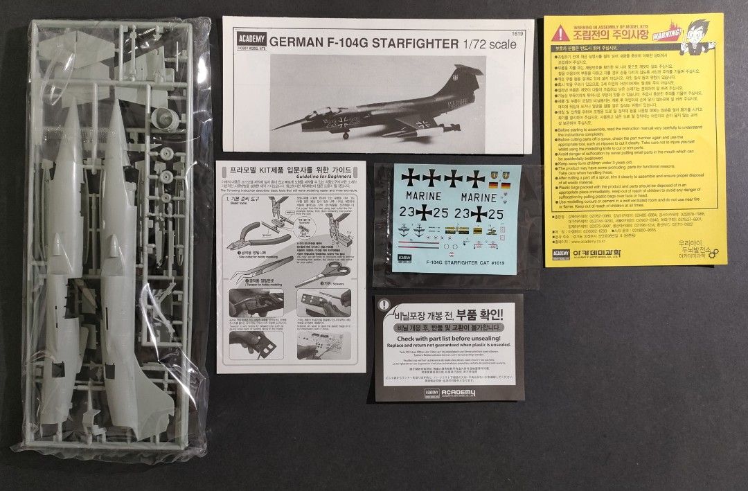 [Scale Model] Academy Hobby Model Kits - F-104G Starfighter (1/72 Scale ...