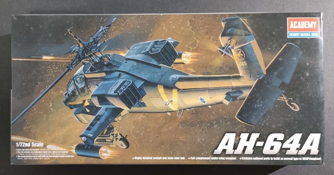 [Scale Model] Academy Hobby Model Kits - AH-64A Apache (1/72 Scale ...