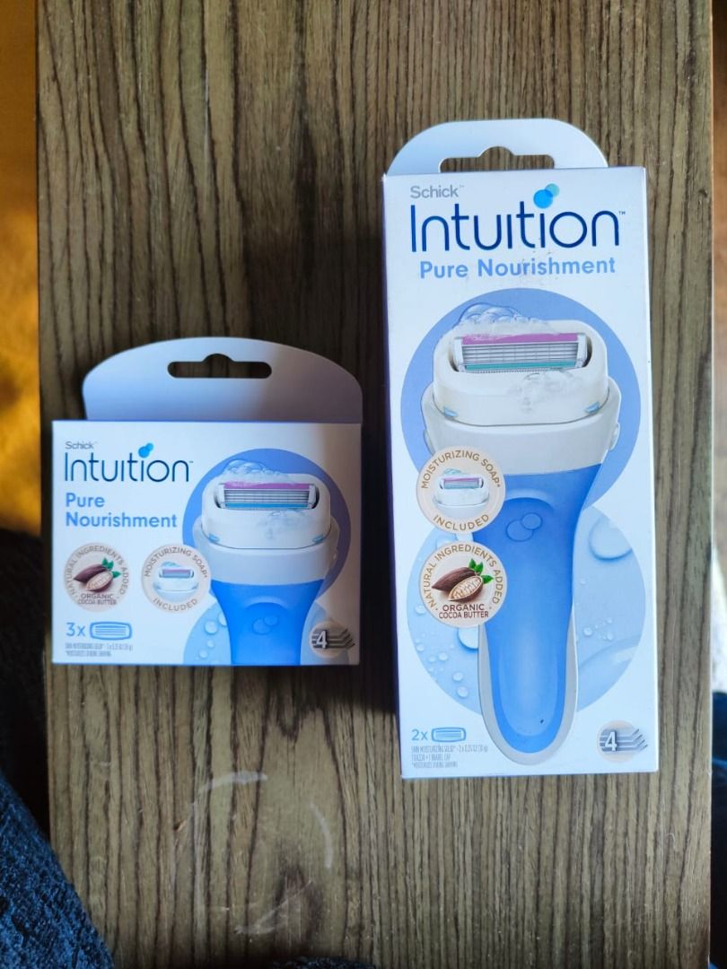 Schick intuition 4 blade razor pure nourishment organic cocoa butter ...