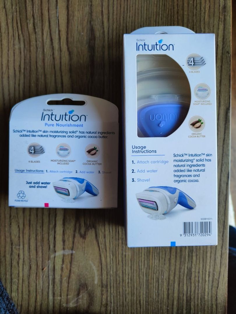 Schick intuition 4 blade razor pure nourishment organic cocoa butter ...