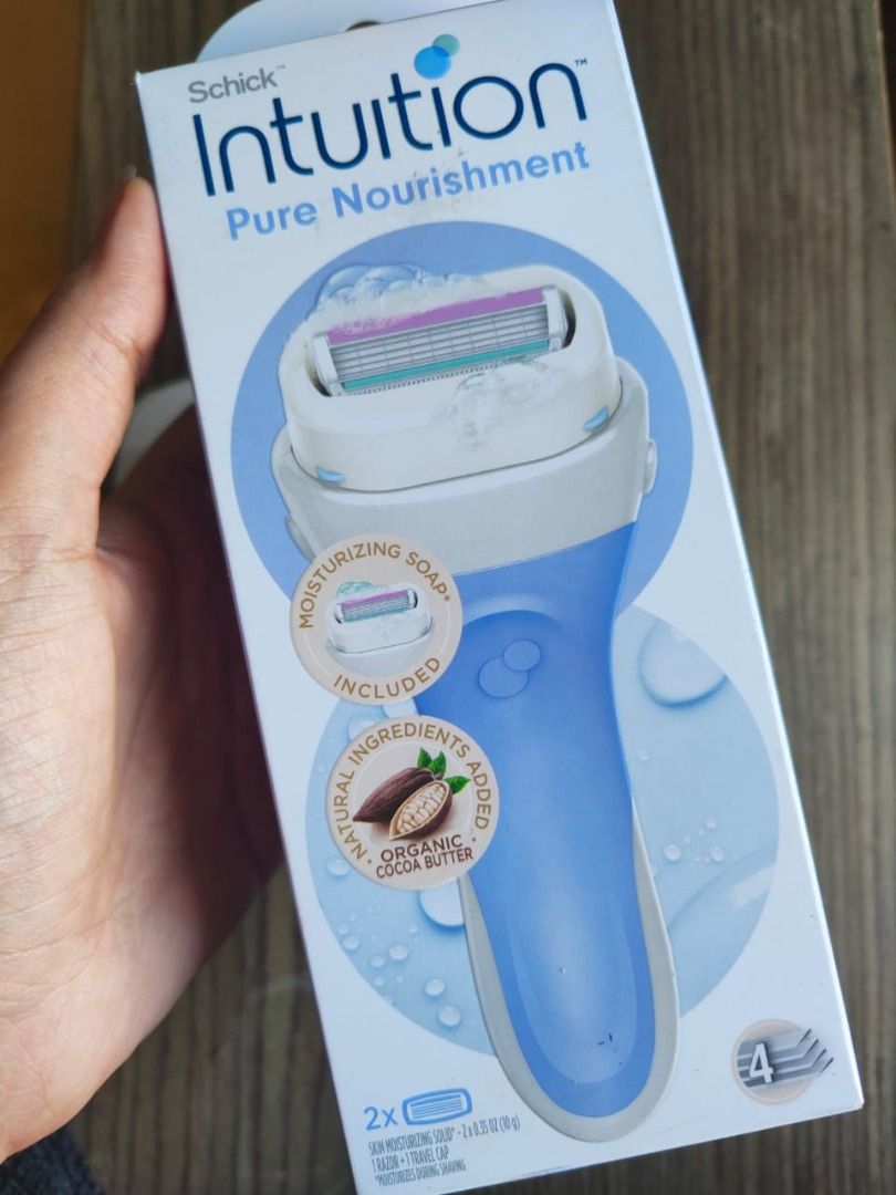 Schick intuition 4 blade razor pure nourishment organic cocoa butter ...