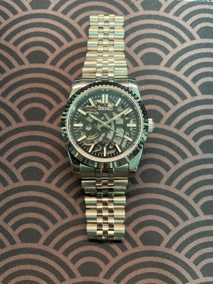 Seiko Custom Mod “Datejust Skeleton Black” 36mm case, Luxury, Watches ...