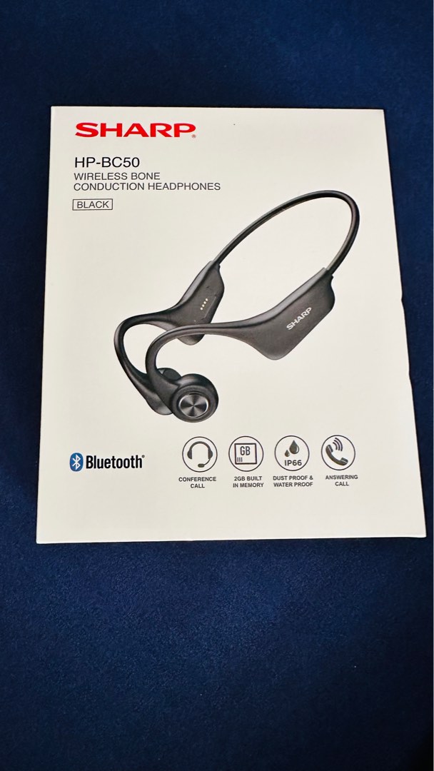 Sharp HP-BC50 Wireless Bone conduction headphone, Audio, Headphones ...