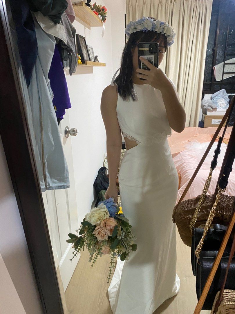 Simple timeless wedding / ROM dress, Women's Fashion, Dresses & Sets ...