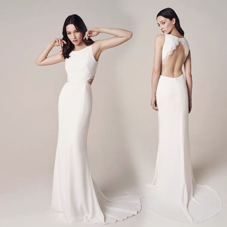 Simple timeless wedding / ROM dress, Women's Fashion, Dresses & Sets ...