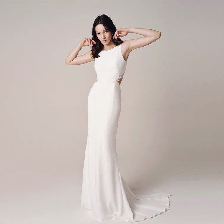 Simple timeless wedding / ROM dress, Women's Fashion, Dresses & Sets ...