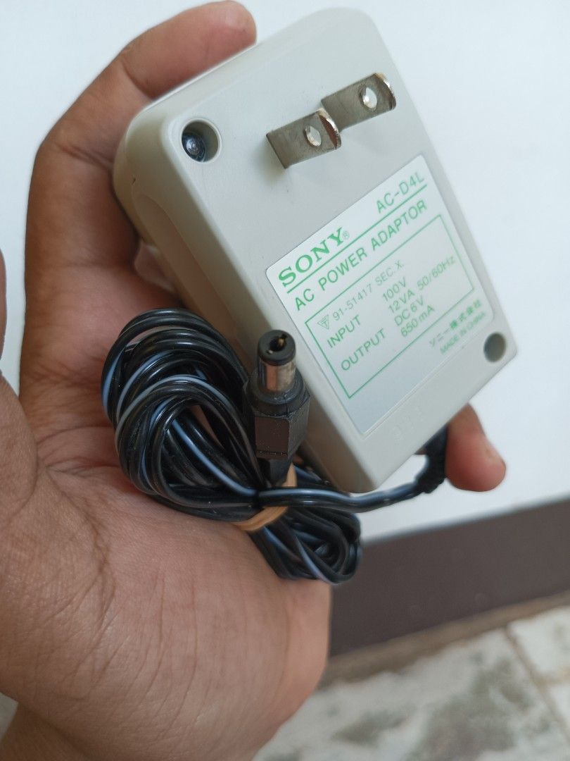 Sony AC-D4L AC power adapter-Original genuine DC-6V 650mA - ORIGINAL, Hobbies & Toys ...