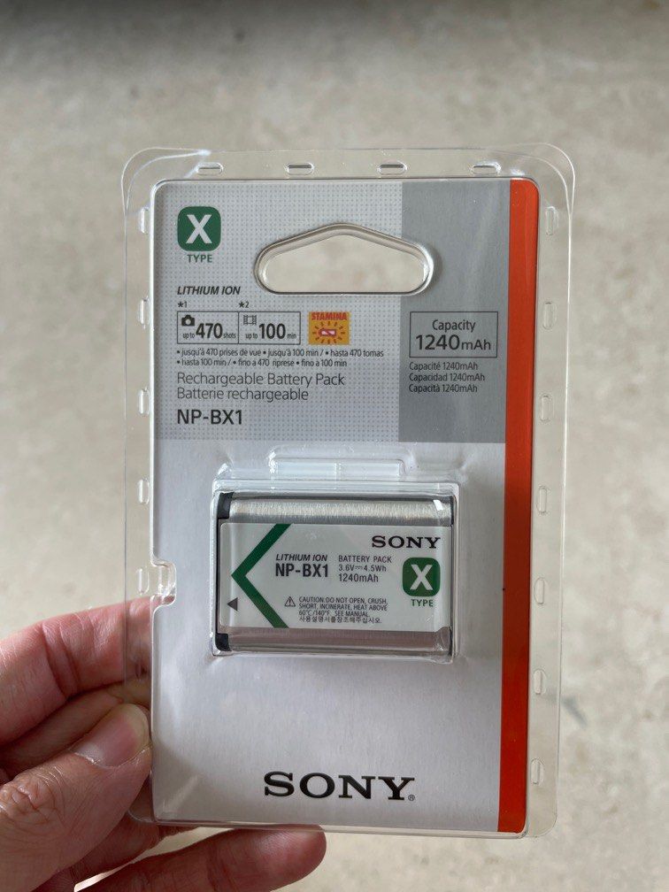Sony Camera Battery NP-BX1 (1240mAh), Photography, Photography ...