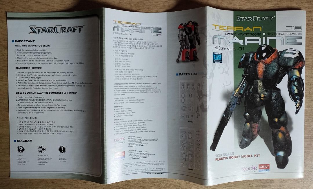 Starcraft Terran Marine Model, Scale 1/30, Hobbies & Toys, Toys & Games ...