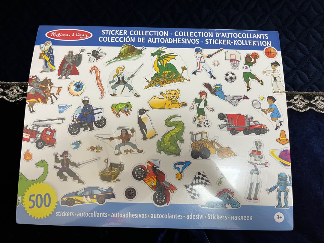 Sticker Collection Book: 500+ Stickers - Dinosaurs, Vehicles, Space ...