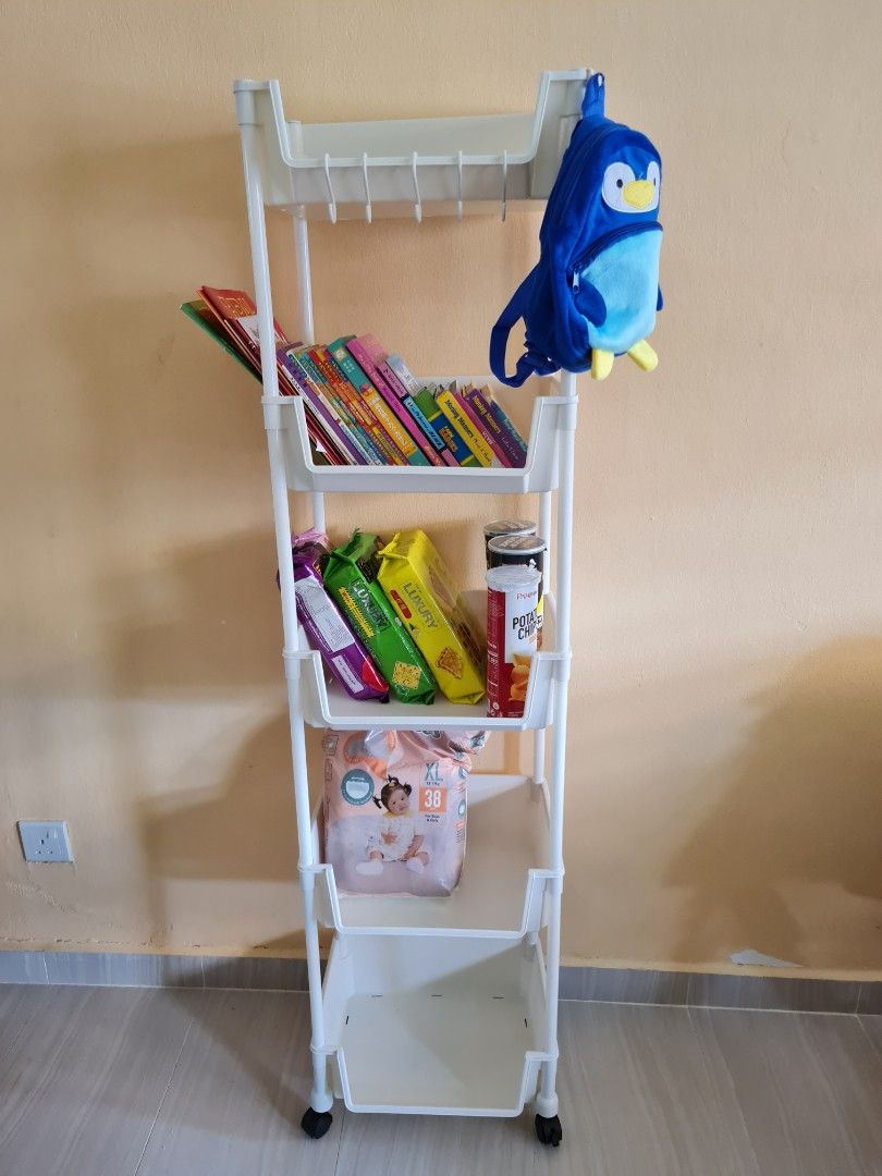 Storage Rack & wheels 5 Tier, Furniture & Home Living, Furniture ...