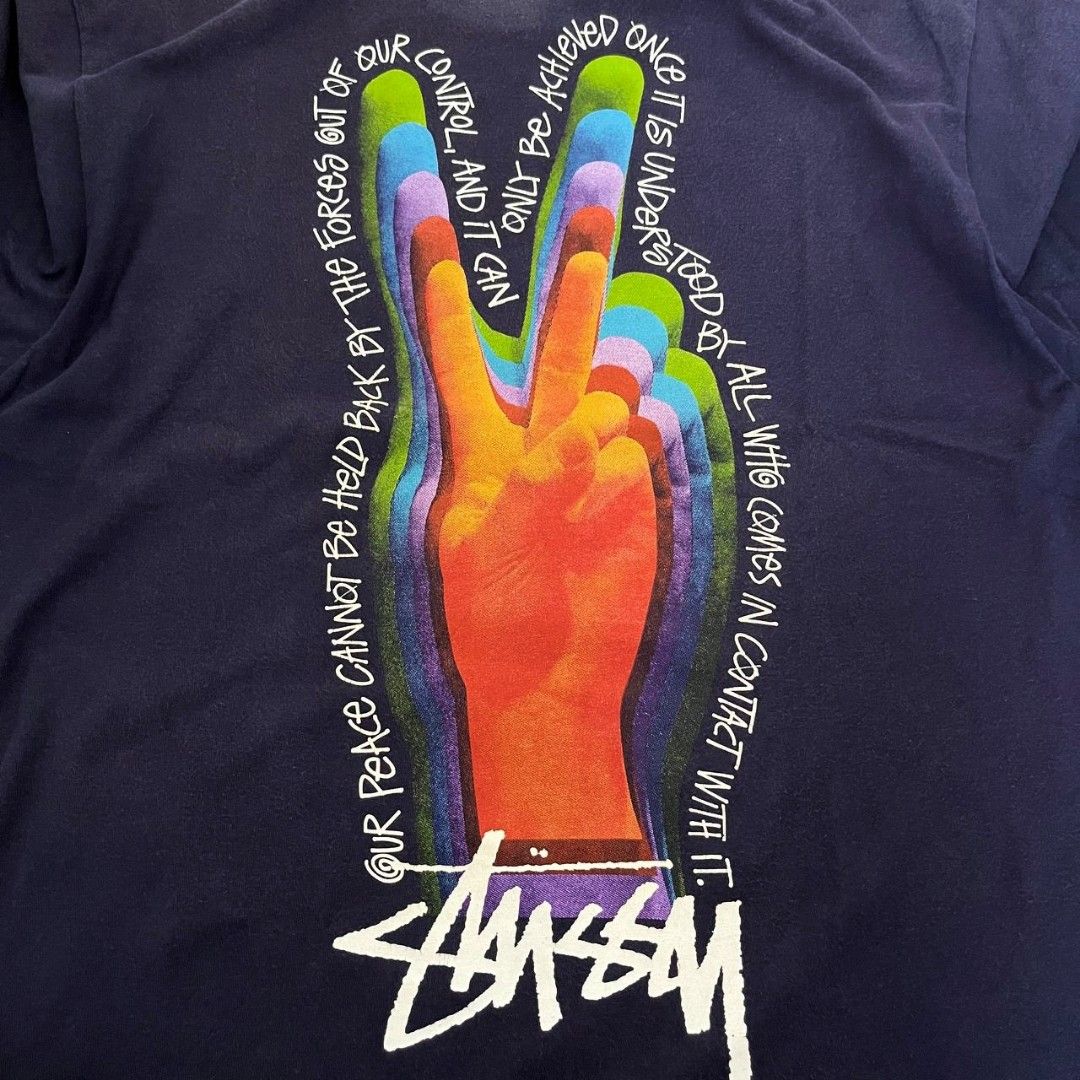 Stussy Peace Sign Tee, Men's Fashion, Tops & Sets, Tshirts & Polo ...