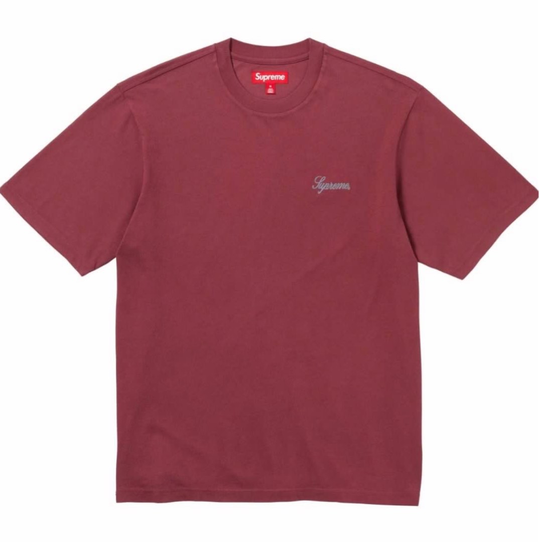 Supreme Washed Script S/S Top, Men's Fashion, Tops & Sets, Tshirts ...