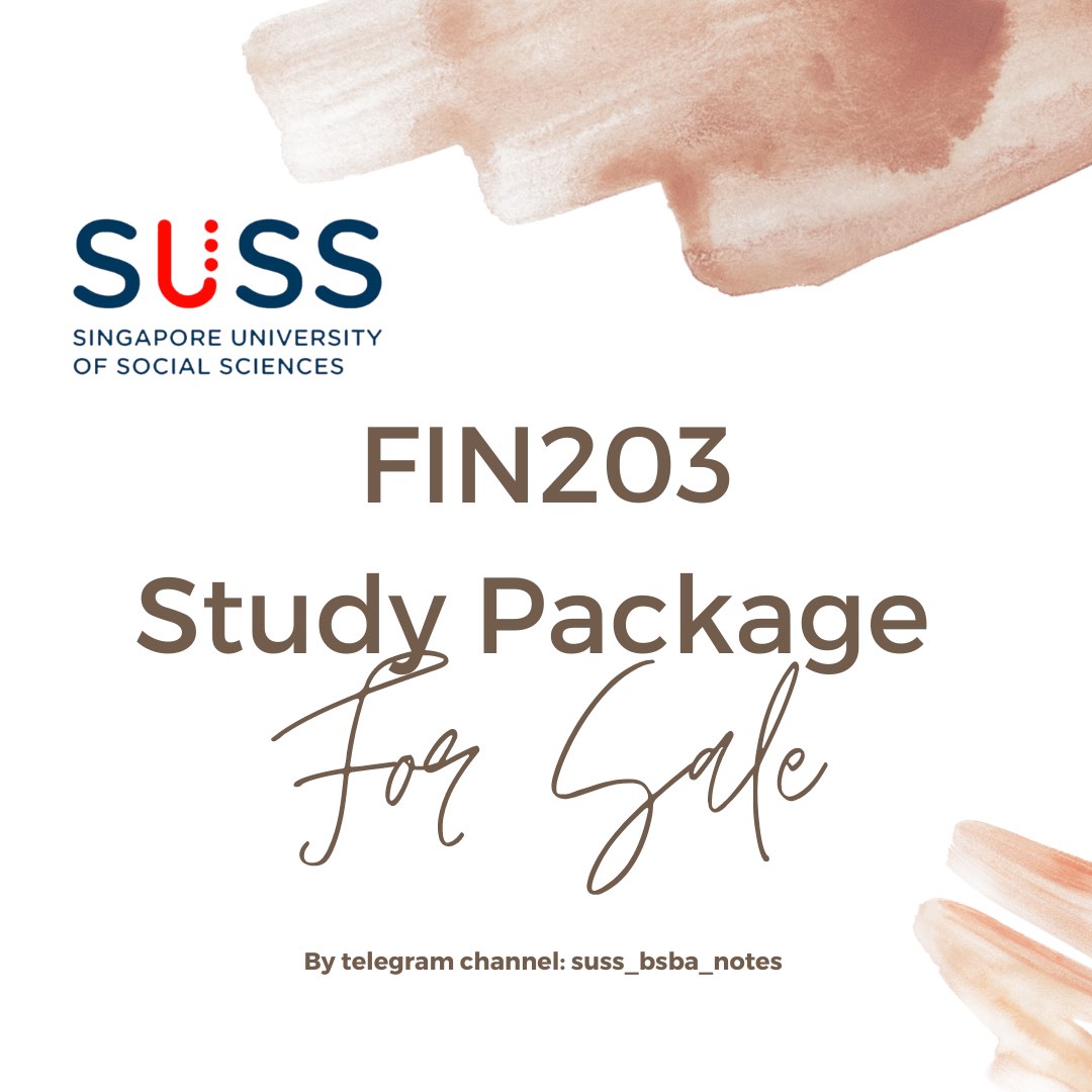 SUSS FIN203 Financial Management, Hobbies & Toys, Books & Magazines ...