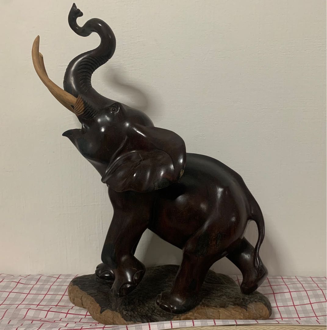 Taek Wood Hose and Elephant Display, Furniture & Home Living, Home ...