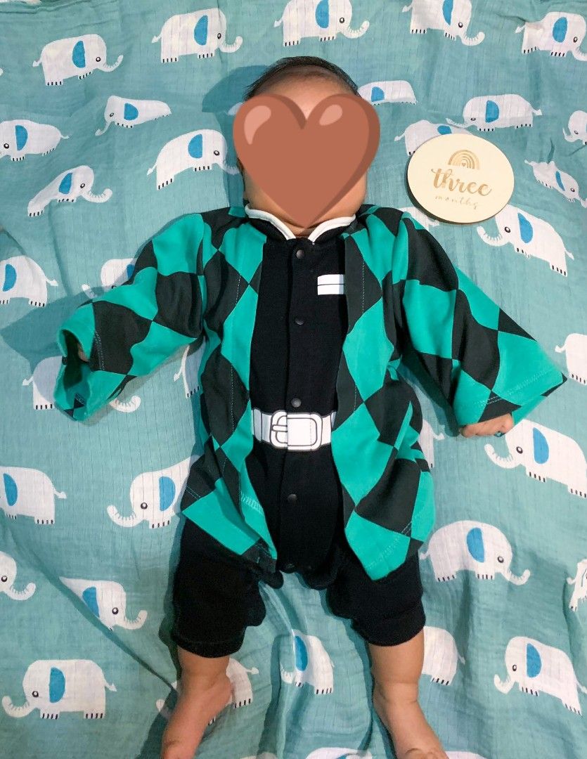 Tanjiro Kamado (Demon Slayer) baby costume, Babies & Kids, Babies ...