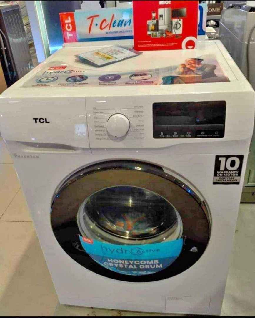 TCL FRONT LOAD FULLY AUTOMATIC WASHING MACHINE (INVERTER TYPE), TV ...