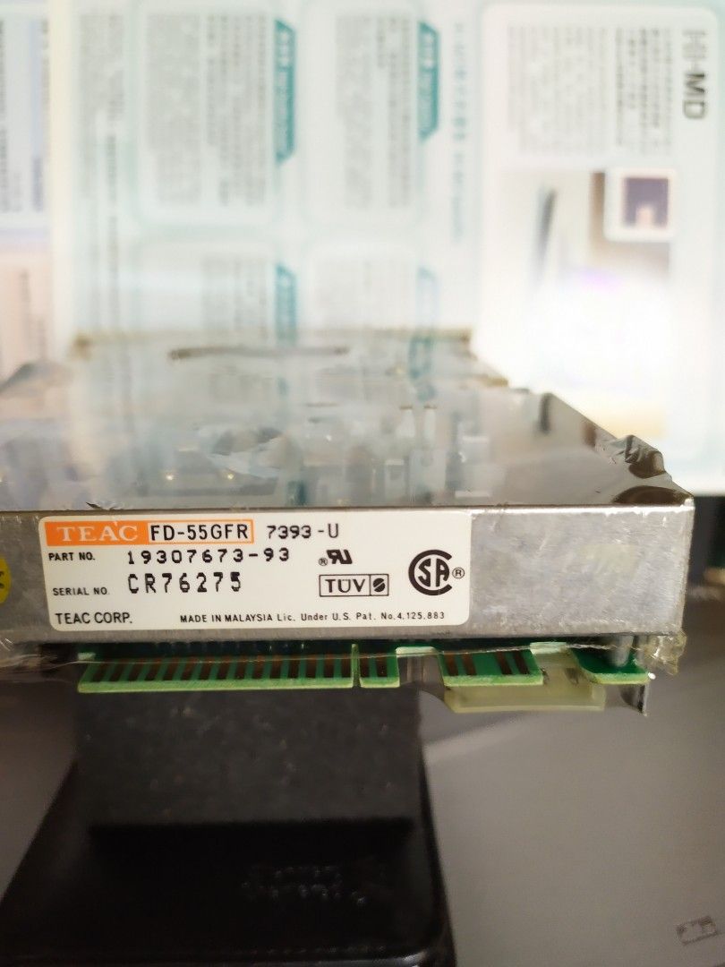 Teac floppy drive and Maxell 1.2MB floppy disk, 電腦＆科技, 電腦周邊及配件, 硬碟及儲存器 ...