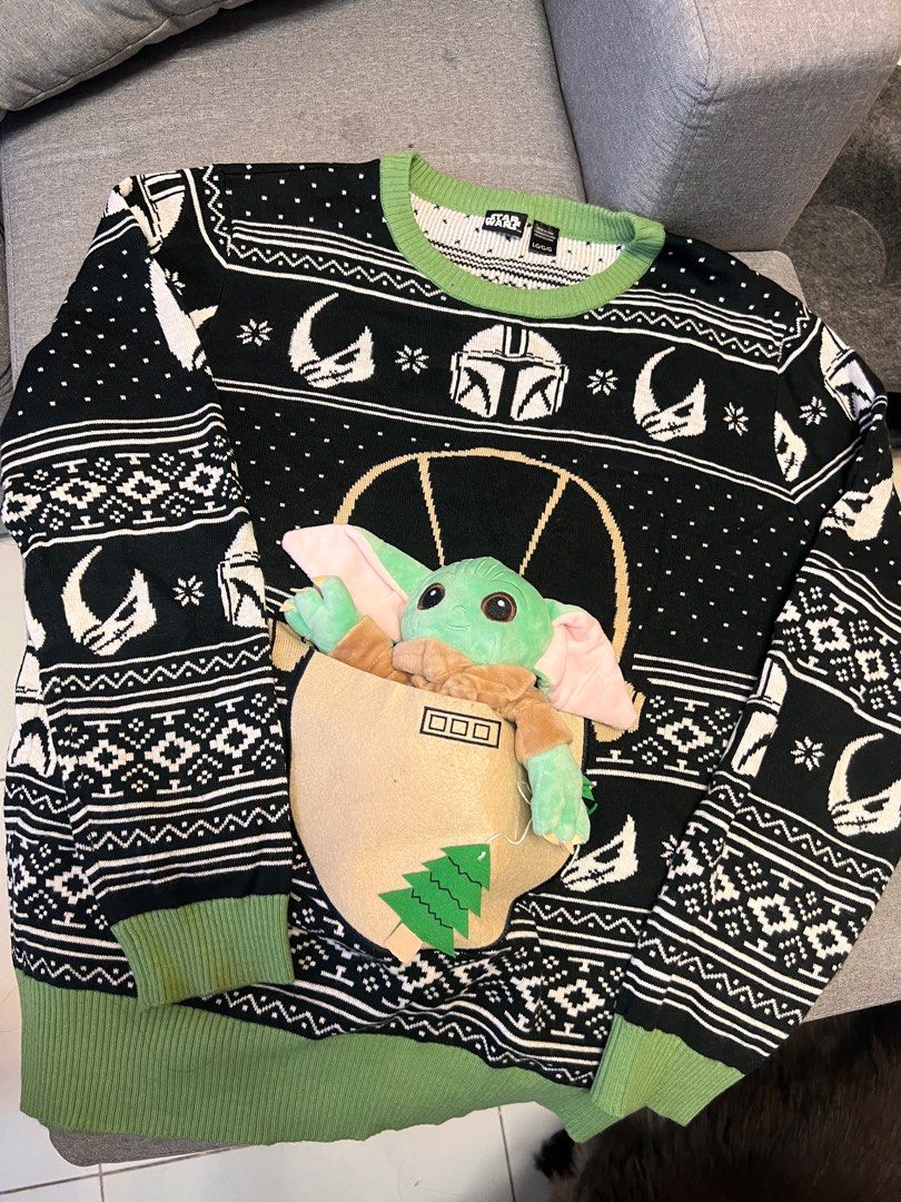 The Child Baby Yoda Grogu 3D Christmas Sweater (Star Wars / The ...