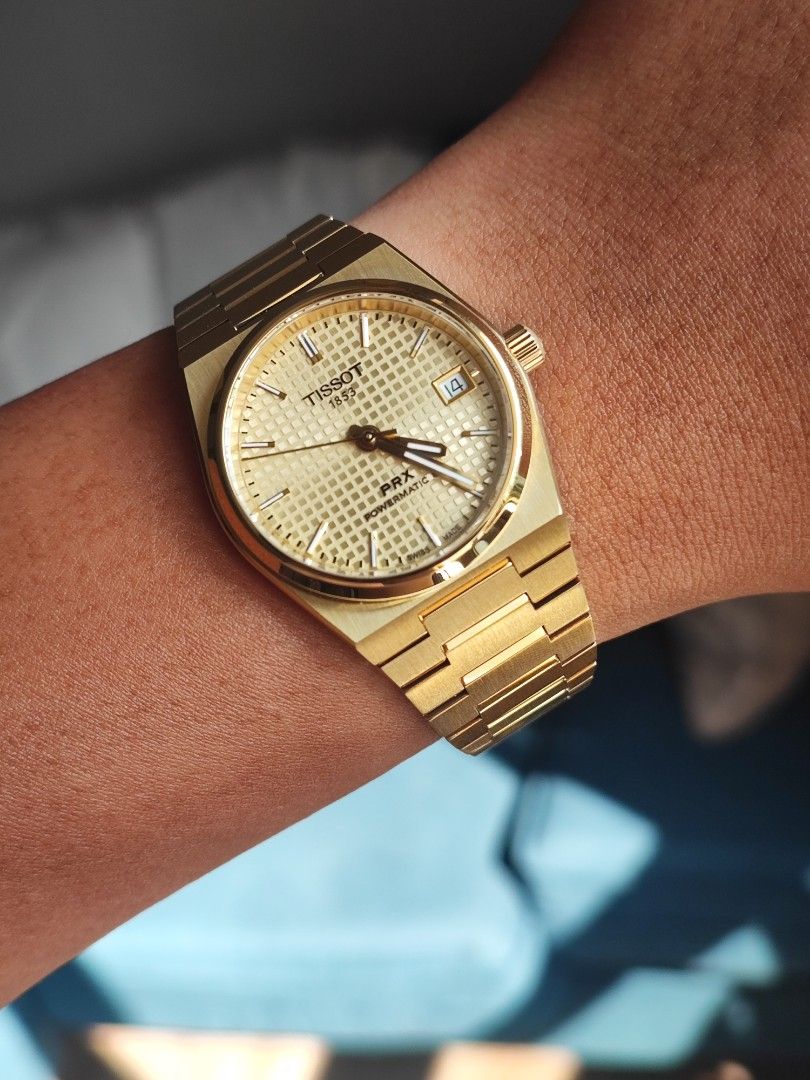Tissot PRX Gold 35mm, Luxury, Watches on Carousell