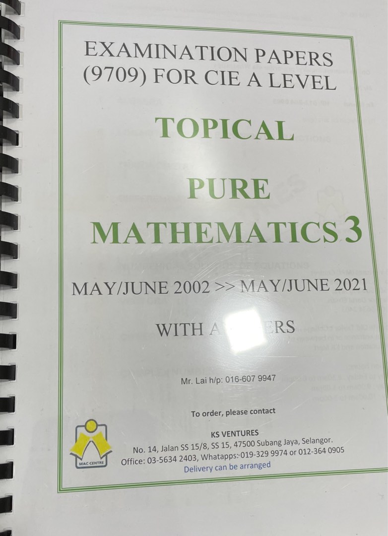 Topical Pure Math 3 and Statistics 1, Hobbies & Toys, Books & Magazines ...