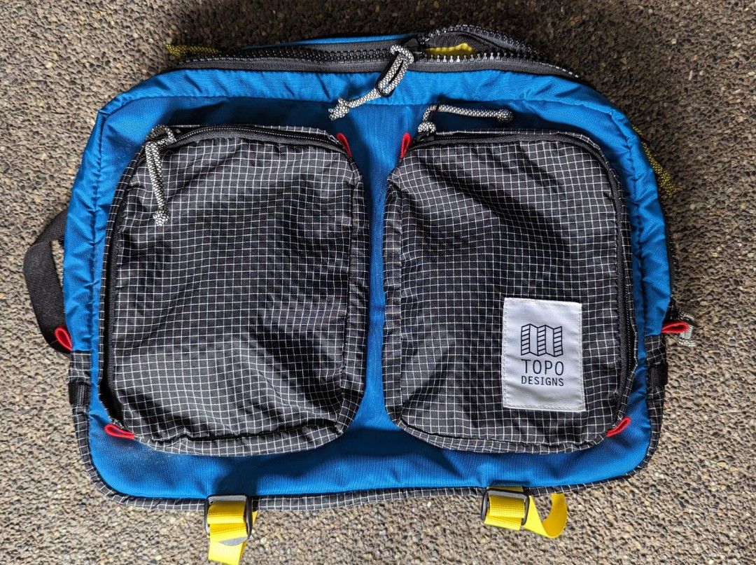 Topo Designs Global 3-Day Briefcase Blue Black Ripstop Backpack, Men's ...