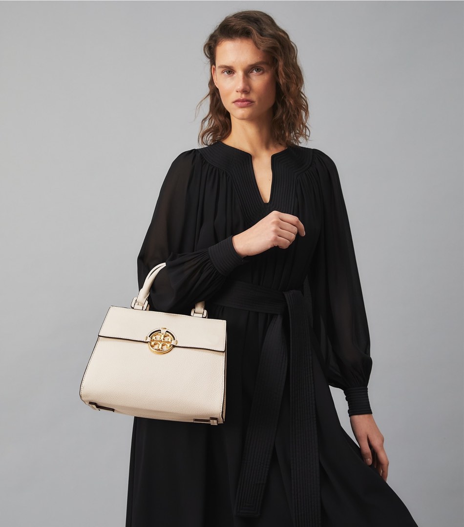 Tory Burch Miller Top Handle Shoulder Bag White, Luxury, Bags & Wallets ...