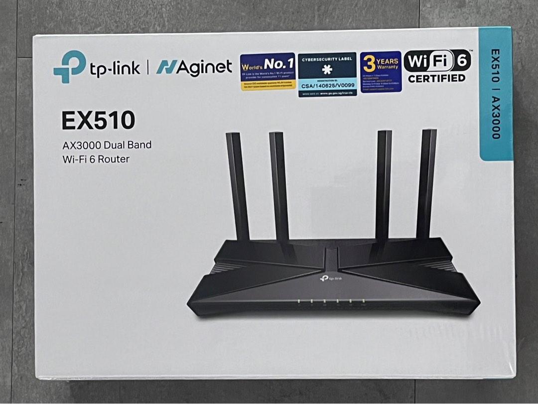 TP LINK EX510 AX3000 dual band Wi-fi 6 Router, Computers & Tech, Office ...